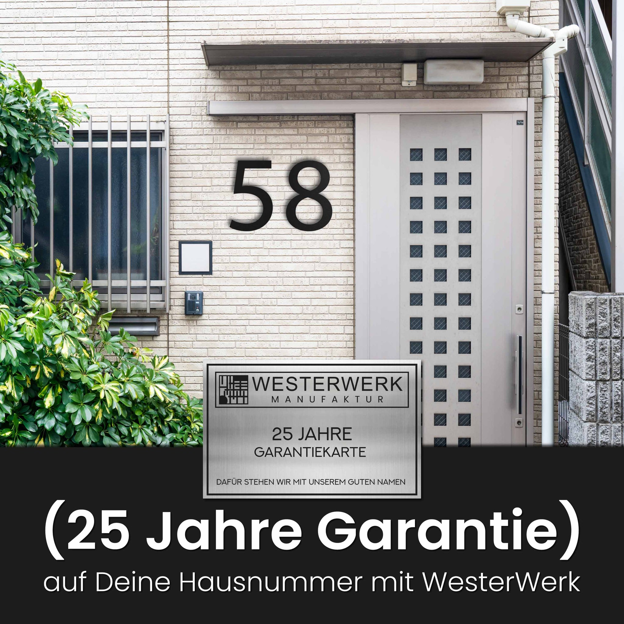 Moderne Hausnummer aus Edelstahl & Anthrazit | Exklusive Designs ...